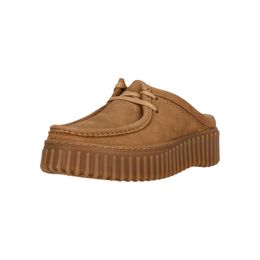 Slipper Clarks "Torhill Mule", Damen, Gr. 40, braun, Leder, Schuhe Slipper, mit komfortablem Fu&szlig;bett