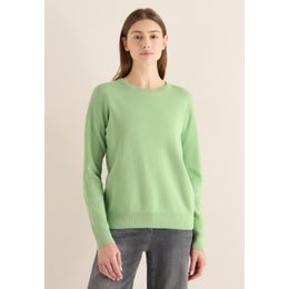 Strickpullover Cecil, Damen, Gr. XXL (46), bamboo gr&uuml;n, Web, 100% Baumwolle, unifarben, comfort fit normal, Rundhals, Rippb&uuml;ndchen, Pullover Strickpullover, aus reiner Baumwolle