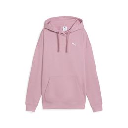 Puma Damen Kapuzensweatshirt "ESS RELAXED HOODIE FL", rosa, Gr. XS, unifarben, Fleece, Obermaterial: 66% Baumwolle, 34% Polyester, Sweatshirts, mit
