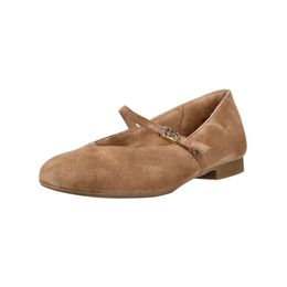 Paul Green Damen Riemchenballerina "Paul Green Ballerinas Veloursleder", Gr. 38nut, Veloursleder, Schuhe