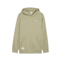 Puma Herren Kapuzensweatshirt "CLASS RELAXED PINNACLE HOODIE FL"lux army, Gr. M, bedruckt, Fleece, Obermaterial: 66% Baumwolle, 34% Polyester,