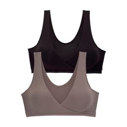 Petite Fleur Damen Still-BH, Gr. 36, braun, Jersey, Obermaterial: 95% Modal, 5% Elasthan, Basic, BHs, aus seidig weichem Modal Material ohne B&uuml;gel in