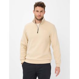 Strickpullover Brax "Style SION", Herren, Gr. S (48), creme, 94% Polyester, 6% Elasthan, Pullover Strickpullover