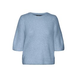 V&eacute;ro Moda VERO MODA Damen Strickpullover "VMAWSOME 2/4 O-NECK PULLOVER NOOS"cashmere blau, Gr. M, unifarben, Strick, Obermaterial: 70% Polyester, 21% Nylon, 8%