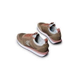 Damen Slip-On Sneaker "RETRO RUNNER SOCK LACEUP MIX MAT", Calvin Klein Jeans, Gr. 40, braun, Textil, Veloursleder, kontrastfarbene Details, Schuhe,