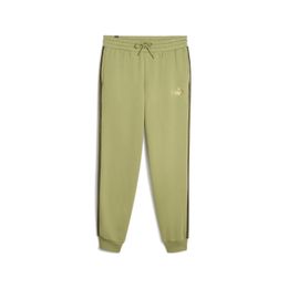 Puma Damen Trainingshose "ESS TAPE MINIMAL GOLD SWEATPANTS FL", gr&uuml;n, Gr. XL, unifarben, Fleece, Obermaterial: 66% Baumwolle, 34% Polyester, Hosen,