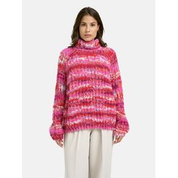Smith & Soul Rollkragenpullover SMITH & SOUL, Damen, Gr. L, cherry print, Material: 64% Polyacryl, 15% Polyamid, 14% Wolle, 7% Alpaka, gestreift, regular fit normal, Rundhals, Raglan&auml;rmel Rippb&uuml;ndchen, Pullover Rollkragenpullover, aus Grobstrick