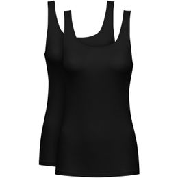 Mey Damen Tanktop "Pure Sense", schwarz, Gr. L, unifarben, Feinripp, Obermaterial: 50% Viskose, 46% Polyamid, 4% Elasthan, Tops, ohne auftragende