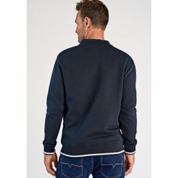 Bison Herren Sweatshirt "Bison Cardigan", blau, Gr. XXL, Obermaterial: 60% Baumwolle, 40% Polyester, Sweatshirts