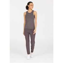 ENDURANCE ATHLECIA Tanktop ATHLECIA "Lankae", Gr. 34, braun, 57% Baumwolle, 38% Modal, 5% Elasthan, unifarben, normal, Rundhals, Tops Tanktop, mit 4-Wege-Stretchfunktion