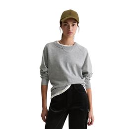 Marc O'Polo Strickpullover MARC O'POLO DENIM "aus Soft Cotton Stretch", Damen, Gr. M, stone melange, Obermaterial: 58% Baumwolle, 25% Polyamid, 17% Polyester, unifarben, Rundhals, Pullover Strickpullover