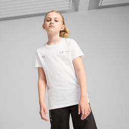 Puma M&auml;dchen T-Shirt "BMW MMS KIDS ESS LOGO TEE 2", wei&szlig;, Gr. 128, unifarben, Jersey, Obermaterial: 100% Baumwolle, Shirts, Kurzarm,