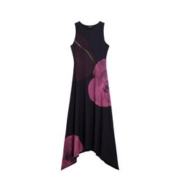 Desigual Kleid Damen Gr&ouml;&szlig;e 42 dunkelpink / schwarz Winterkleid