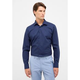 Langarmhemd Eterna "SLIM FIT", Herren, Gr. 38, Normalgr&ouml;&szlig;en, navy, Popeline, 100% Baumwolle, schmal, Manschette, Hemden, NON IRON (b&uuml;gelfrei)