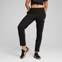 Puma Damen Trainingshose "ESS SMALL NO 1 LOGO SWEATPANTS FL OP", schwarz, Gr. XS, unifarben, Fleece, Obermaterial: 66% Baumwolle, 34% Polyester,