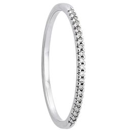 ONE ELEMENT Damen Diamantring "0.09 ct Diamant Brillant Ring aus 585 Wei&szlig;gold", 60, 0,09 mit Diamant, Diamanten Gold Wei&szlig;gold 585, silber, Diamanten,
