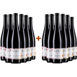 KORE - Wein & mehr 6+6 Paket "LIBERT&Eacute;" unfiltriert Bio Sp&auml;tburgunder Trocken Pfalz &ndash; Probierpaket Qualit&auml;tswein