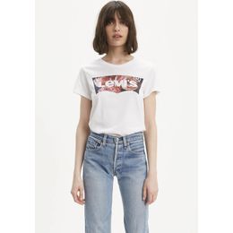 Levi's LEVI'S Damen T-Shirt "LSE THE PERFECT TEE", wei&szlig;, Gr. XS, bedruckt, Jersey, Obermaterial: 100% Baumwolle, Shirts, mit Logodruck