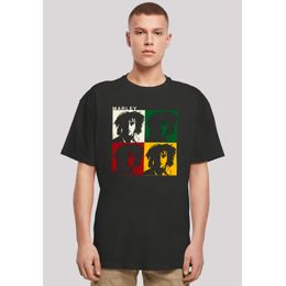 F4NT4STIC Herren T-Shirt "Bob Marley Colour Blocks", schwarz, Gr. S, Obermaterial: 100% Baumwolle, Shirts, Premium Qualit&auml;t