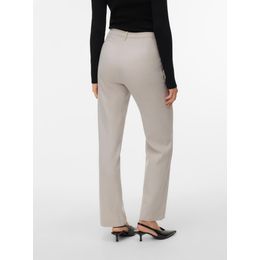 V&eacute;ro Moda VERO MODA Damen Anzughose "VMZAMIRA BESTIE MW STRAIGHT PANT NOOS", beige, Gr. XL, unifarben, Web, Obermaterial: 94% Polyester, 4% Viskose, 2%