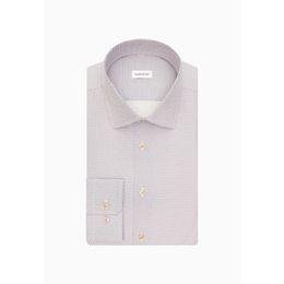 Seidensticker Herren Businesshemd "Slim", beige, Gr. 42, bedruckt, 100% Baumwolle, Hemden, Slim 1/1 Kentkragen Druck