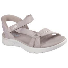 Skechers Damen Sandale "GO WALK FLEX SANDAL-ILLUMINATE", Gr. 42, grau, Textil, Schuhe, Sandalette, Trekking Sandale mit Gogo Mat Fu&szlig;bett