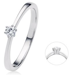 ONE ELEMENT Damen Diamantring "0.1 ct Diamant Brillant Ring aus 585 Wei&szlig;gold", 56, 0,1, Diamanten Gold Wei&szlig;gold 585, silber, Diamanten, Gold,