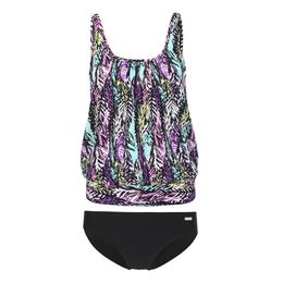 Lascana Tankini Damen Gr&ouml;&szlig;e 7XL t&uuml;rkis / gelb / lila / schwarz