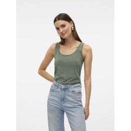 V&eacute;ro Moda VERO MODA Damen Tanktop "VMLULU LONG TANK TOP JRS GA NOOS", gr&uuml;n, Gr. XS, unifarben, Jersey, Obermaterial: 95% Baumwolle, 5% Elasthan, Tops,