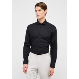 Eterna Damen Langarmhemd "SLIM FIT"schwarz, Gr. 43, Popeline, 100% Baumwolle, Hemden, NON IRON (b&uuml;gelfrei)