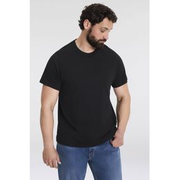 LEVI'S&reg; PLUS LEVI'S PLUS Herren Rundhalsshirt "BIG 2 PACK TEE", schwarz, Gr. 4XL, unifarben, Jersey, Obermaterial: 100% Baumwolle, Shirts, unifarben
