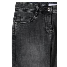 Cecil Damen Comfort-fit-Jeans, schwarz, Gr. 34, unifarben, Jeans, 65% Baumwolle, 33% Polyester, 2% Elasthan, Jeans, Middle Waist