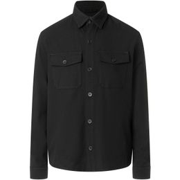 MAC Herren Outdoorhemd "Overshirt"power schwarz, Gr. L, Web, Obermaterial: 62% Polyester, 33% Viskose, 5% Elasthan, Hemden, Over-Size- Look