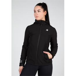 GORILLA WEAR Damen Trainingsjackeschwarz, Gr. XL, unifarben, 96% Polyester, 4% Elasthan, Jacken, mit praktischer Kapuze