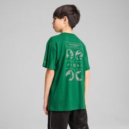 Puma Jungen T-Shirt "X HARRY POTTER RELAXED GRAPHIC TEE", gr&uuml;n, Gr. 140, bedruckt, Jersey, Obermaterial: 100% Baumwolle, Shirts, sportlicher Stil,