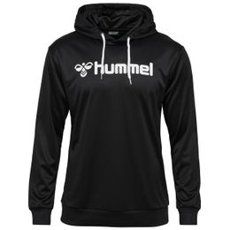 Hummel Herren Trainingskapuzenpullover, schwarz, Gr. XXXL, Stoff, Obermaterial: 100% Polyester, Pullover, mit Kapuze, mit Kordel, mit Logodrucken,