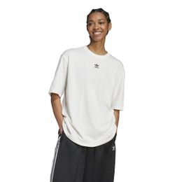Damen T-Shirt "ESS BOYFR TEE", wei&szlig;, Gr. XS, adidas originals, Obermaterial: 100% Baumwolle, Shirts, sportlicher Stil, Kurzarm, aus Baumwolljersey