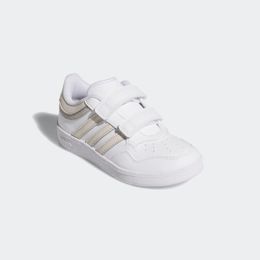 Kinder Klettschuh "HOOPS 4.0", adidas Sportswear, Gr. 34, wei&szlig;, Synthetik, Schuhe, f&uuml;r Kinder