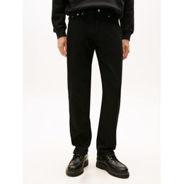 Tommy Jeans Herren Slim-fit-Jeans "Ryan"schwarz denim, Gr. 38, Denim/Jeans, Obermaterial: 99% Baumwolle, 1% Elasthan, Jeans, Slim Straight