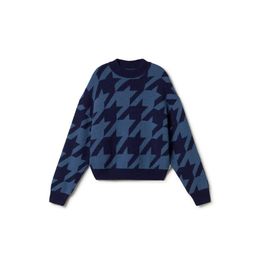 TWOTHIRDS Sweater 'Millisle - Houndstooth' female Blue size L