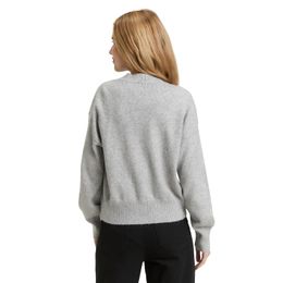 Tom Tailor Damen Cardiganmedium silber grau melange, Gr. XL, meliert, Strick, Obermaterial: 47% Polyester, 47% Viskose, 6% Polyamid, Strickjacken,