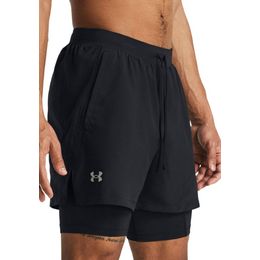 Under Armour Herren Shorts, schwarz, Gr. S, unifarben, Jersey, Obermaterial: 100% Polyester. Innenslip: 90% Polyester, 10% Elasthan, Hosen, f&uuml;r