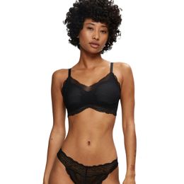 Triumph Damen B&uuml;gelloser BH "Lift Smart P EX", Gr. 5, schwarz, Spitze, Obermaterial: 47% Polyamid, 29% Polyester, 24% Elasthan, unifarben, BHs, mit