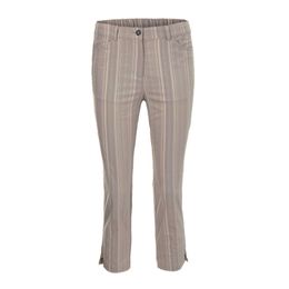 GOLDNER Damen Caprihose "Kurzgr&ouml;&szlig;e Verk&uuml;rzte Strukturhose in elastischer Ware", grau, Gr. 20, Obermaterial: 45% Elastomultiester ELE. 44% Baumwolle