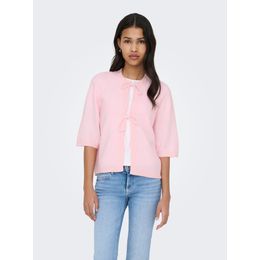 Only Damen Strickjacke "ONLSIMONI 2/4 BOW CARDIGAN KNT NOOS"potpourri, Gr. L, meliert, unifarben, Strick, Obermaterial: 74% Polyacryl, 24% Polyester,