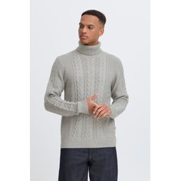 Rollkragenpullover Blend "BHBasim", Herren, Gr. XXL, beige (stone mix), Grobstrick, 50% Baumwolle, 47% Polyacryl, 3% Nylon, Strukturmuster, Basic, normal normal, ohne Ausschnitt, Pullover Rollkragenpullover, Stilvoller Strickpullover mit Rollkragen und Zopfmuster