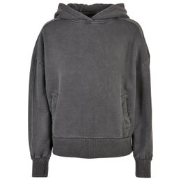 Kapuzenpullover Urban Classics "Urban Classics Damen Ladies Heavy Terry Garment Dye Hoody", Damen, Gr. M, schwarzshadow, 100% Baumwolle, mehrfarbig, oversize, ohne Ausschnitt, Pullover Kapuzenpullover