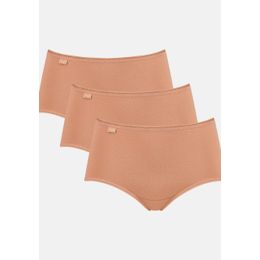 Sloggi Damen Midislip "24/7 Cotton", Gr. 44, beige, Jersey, Obermaterial: 96% Baumwolle, 4% Elasthan (LYCRA), unifarben, Unterhosen, Spitze,