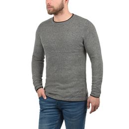 Blend Herren Rundhalspullover "BHOdin"pewter mix, Gr. XXL, unifarben, Feinstrick, 50% Baumwolle, 50% Polyacryl, Pullover, Strickpullover mit