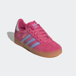 M&auml;dchen Sneaker "GAZELLE", adidas originals, Gr. 32shock pink, blau spark, halo blau, Leder, Synthetik, Schuhe, f&uuml;r Kinder